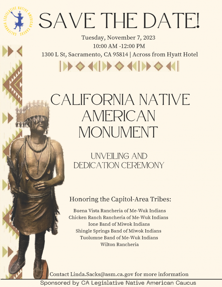 Save The Date: California Native American Monument Unveiling and ...
